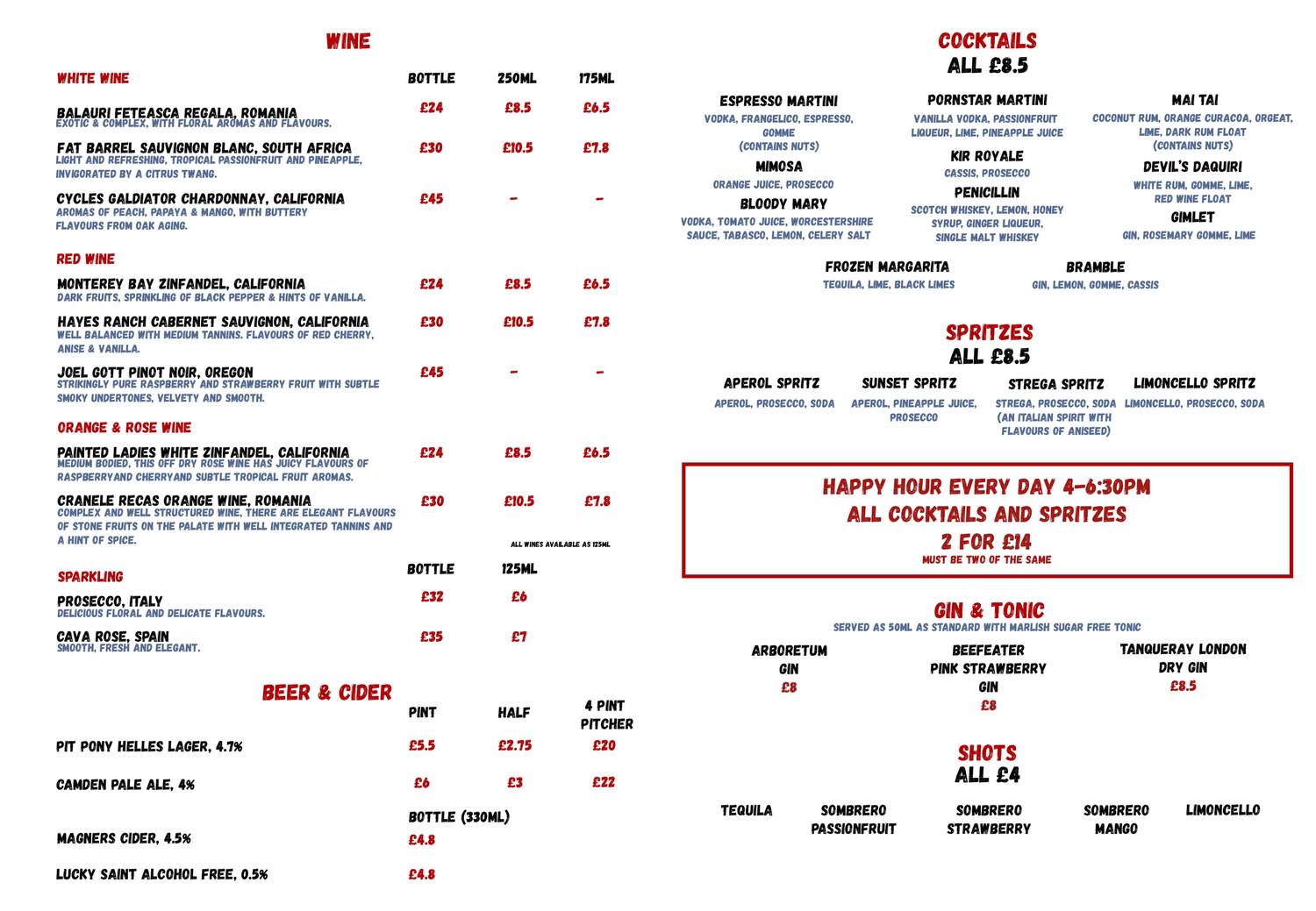 Sunderland Dine In Menu — I Scream For Pizza