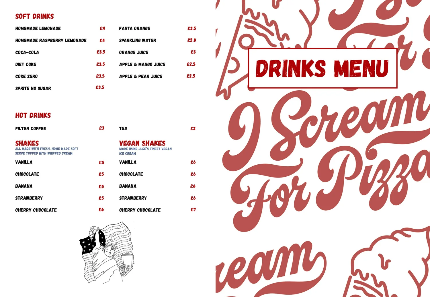 Menu - Sunderland Sheepfolds — I Scream For Pizza