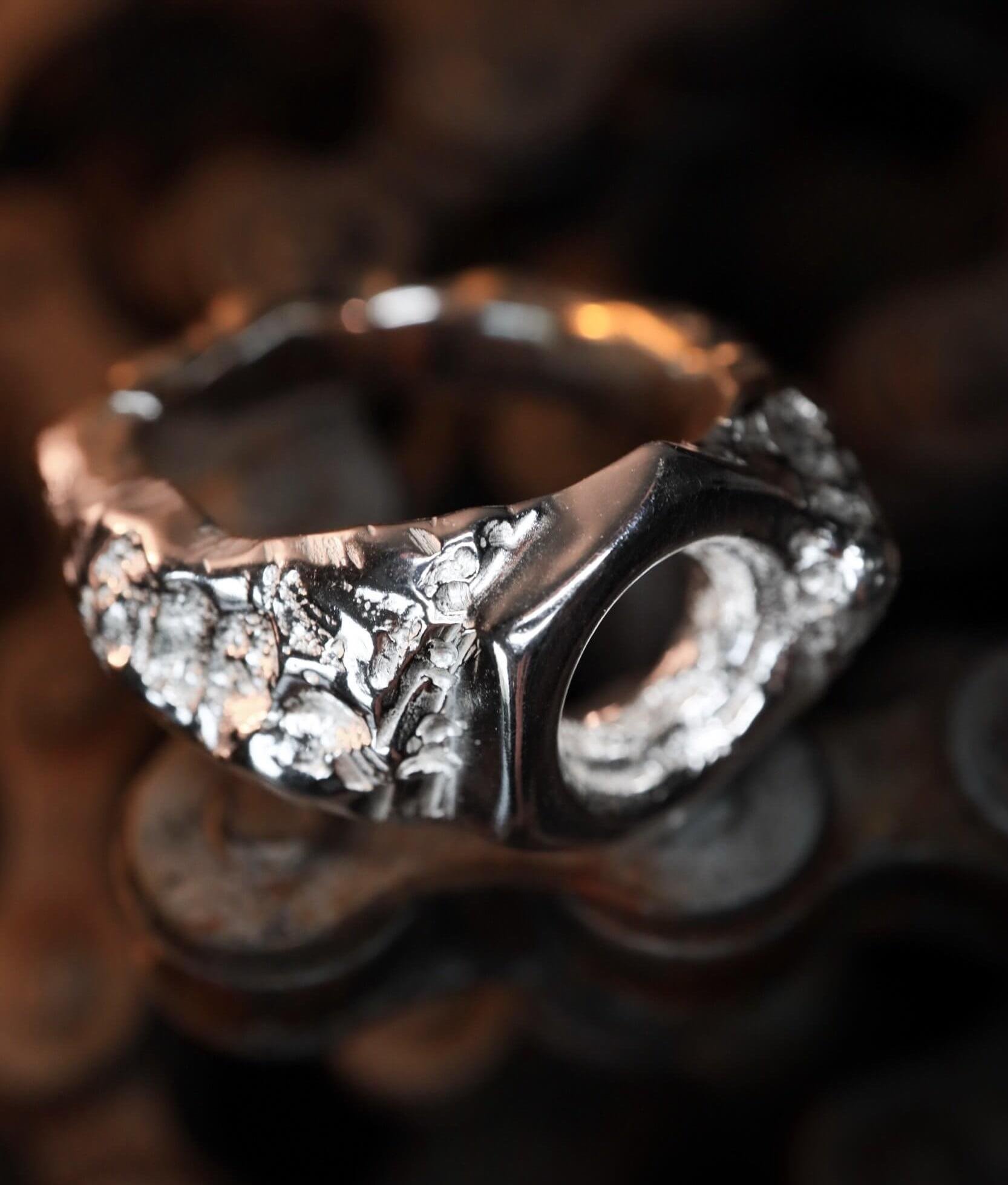 Special Edition Gender Neutral Silver Brutalist Rebar Signet Ring: True ...