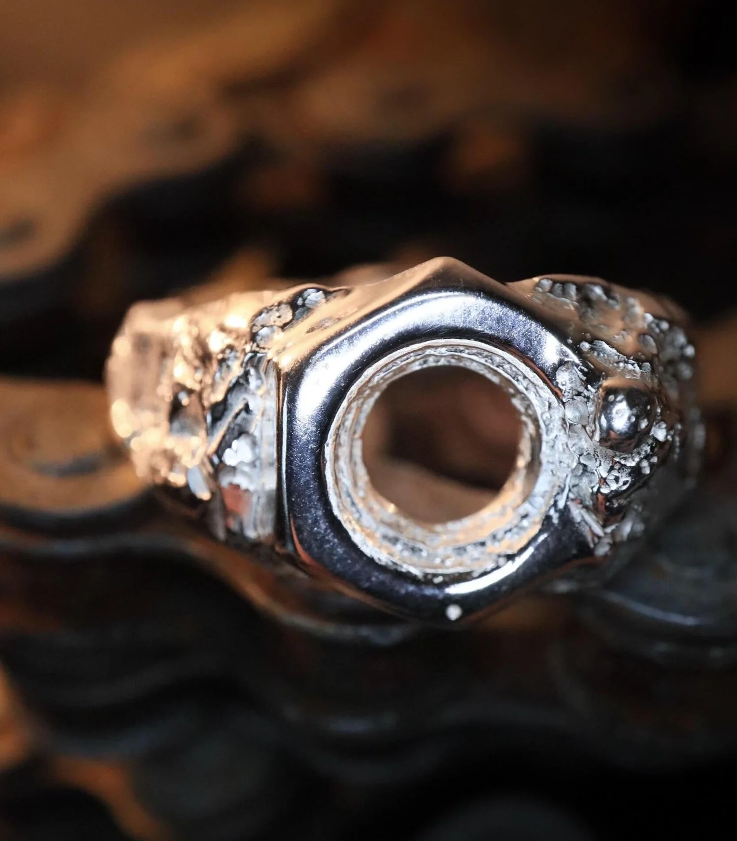 Special Edition Gender Neutral Silver Brutalist Rebar Signet Ring: True ...
