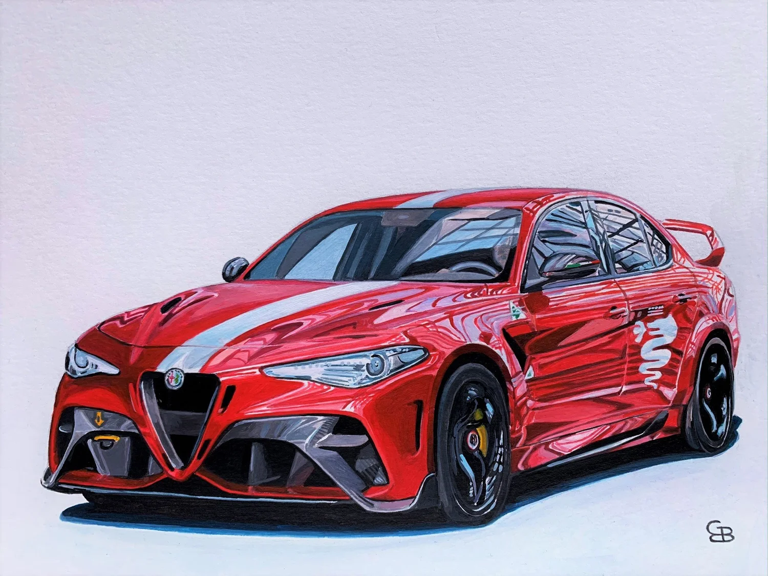 De Bont Art - Realistic Paintings - Unique handmade painting of a red ...