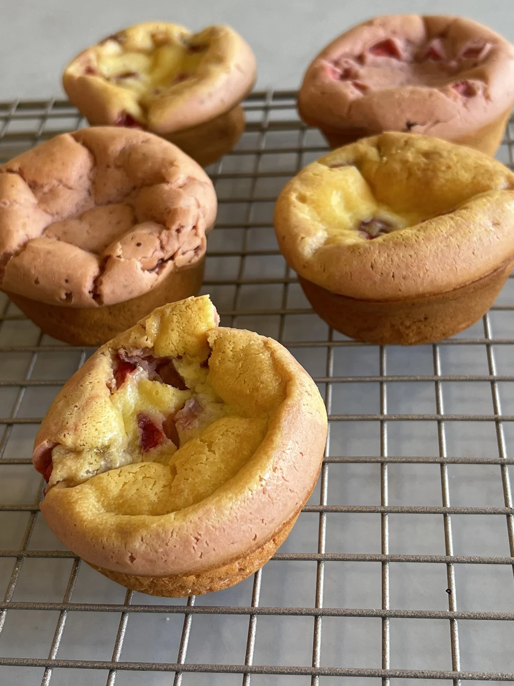 Fresh Strawberry "Pocky" Mochi Muffins or Sticky Rice Muffins Recipe By Kat Lieu — modern asian ...