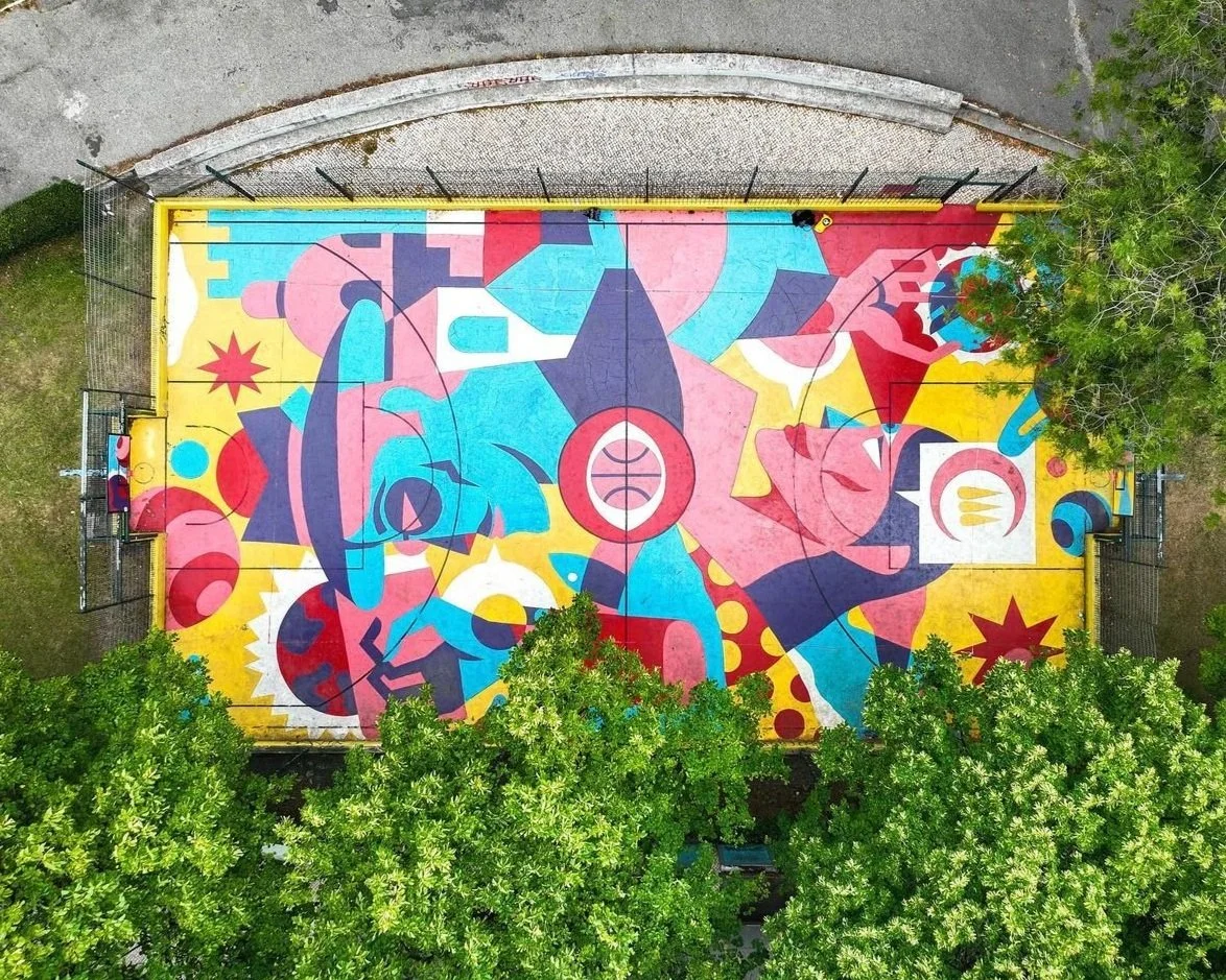 Basketball Court Murals | Public Art — Blank Walls