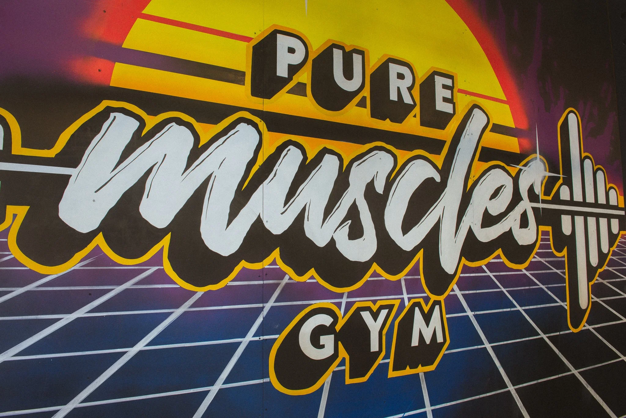 Pure Muscles Gym Mural — Blank Walls