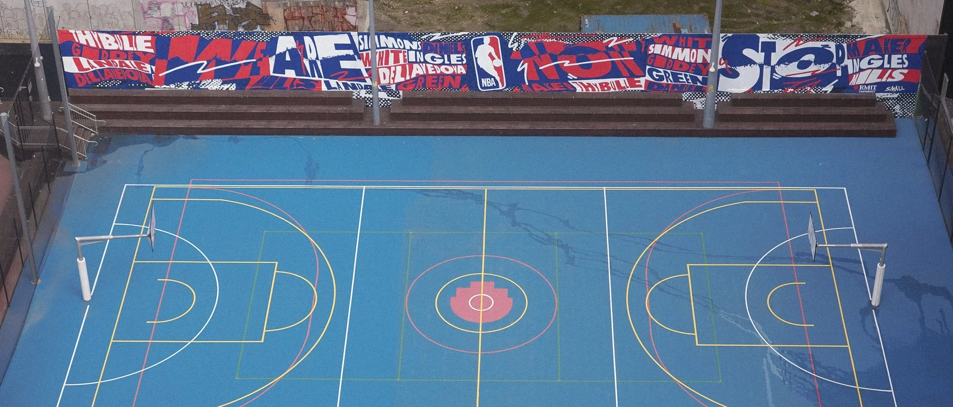 Basketball Court Murals | Public Art — Blank Walls