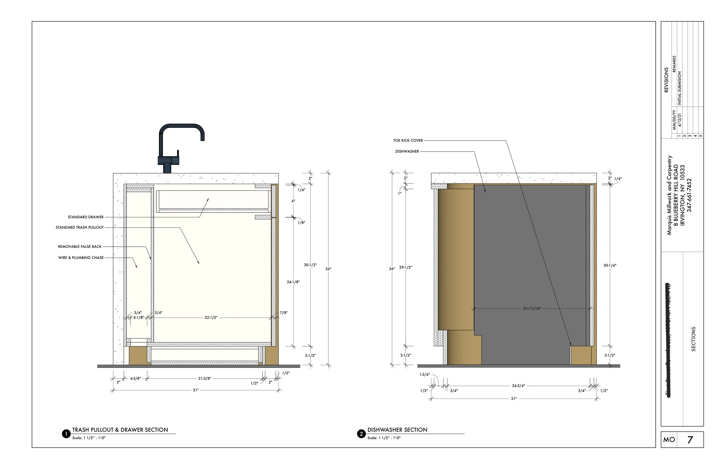 Cabinet Design | kBrooks Design Studio | Kitchen Island — SLOPED