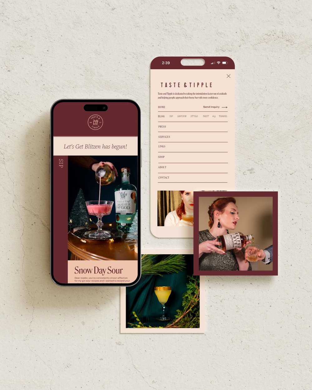 Taste and Tipple | Branding, Web & E-Commerce — Ash Izsak Studio ...
