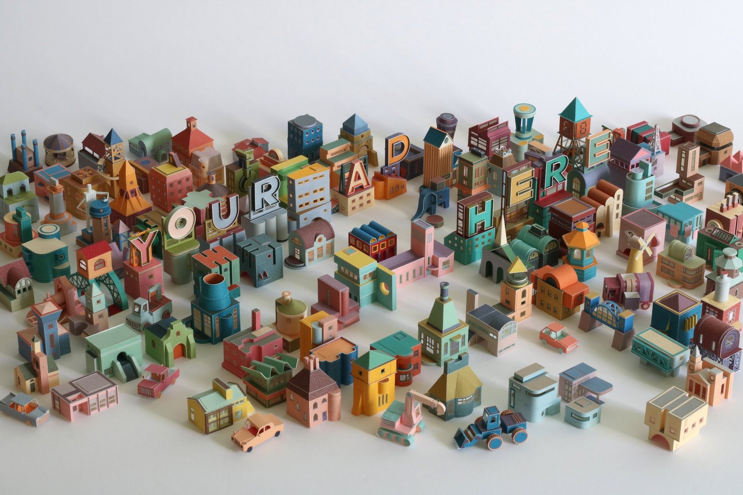 Three-Colour Houses — Charles Young || Paper, Sculpture, Animation