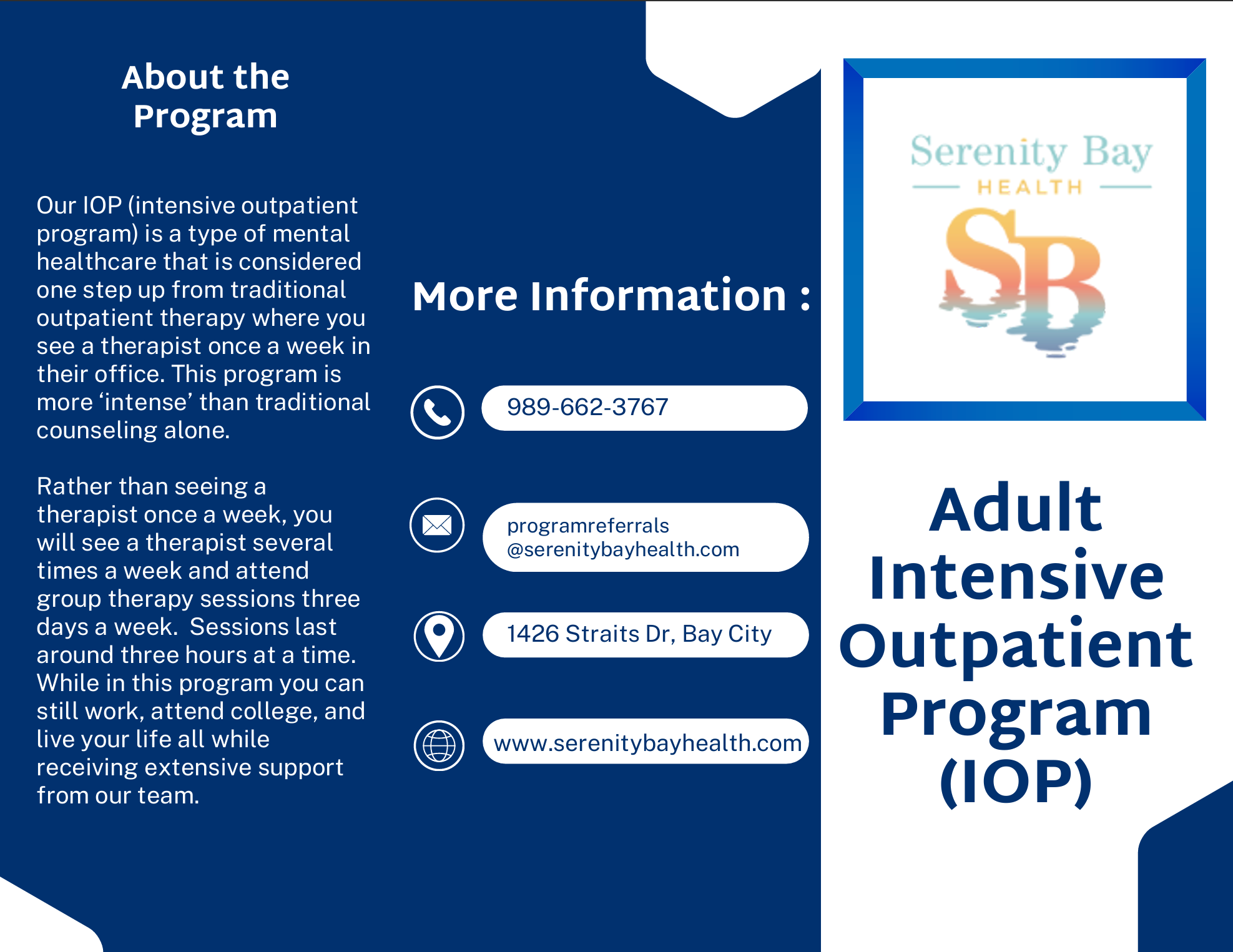 Adult Intensive Outpatient Program — Serenity Bay Healtherenitybayhealth