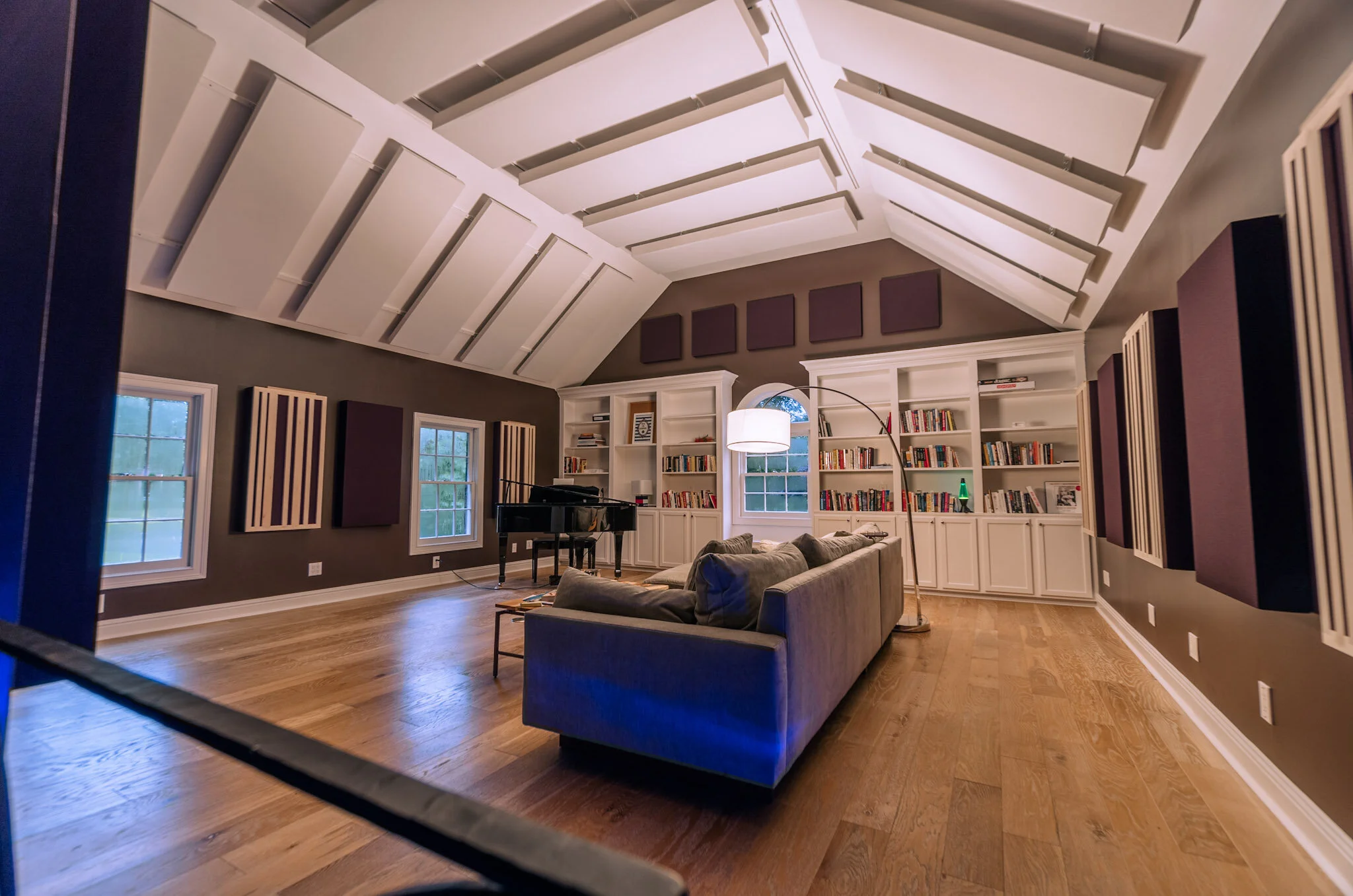 Slanted Ceiling Acoustic Treatment | Shelly Lighting