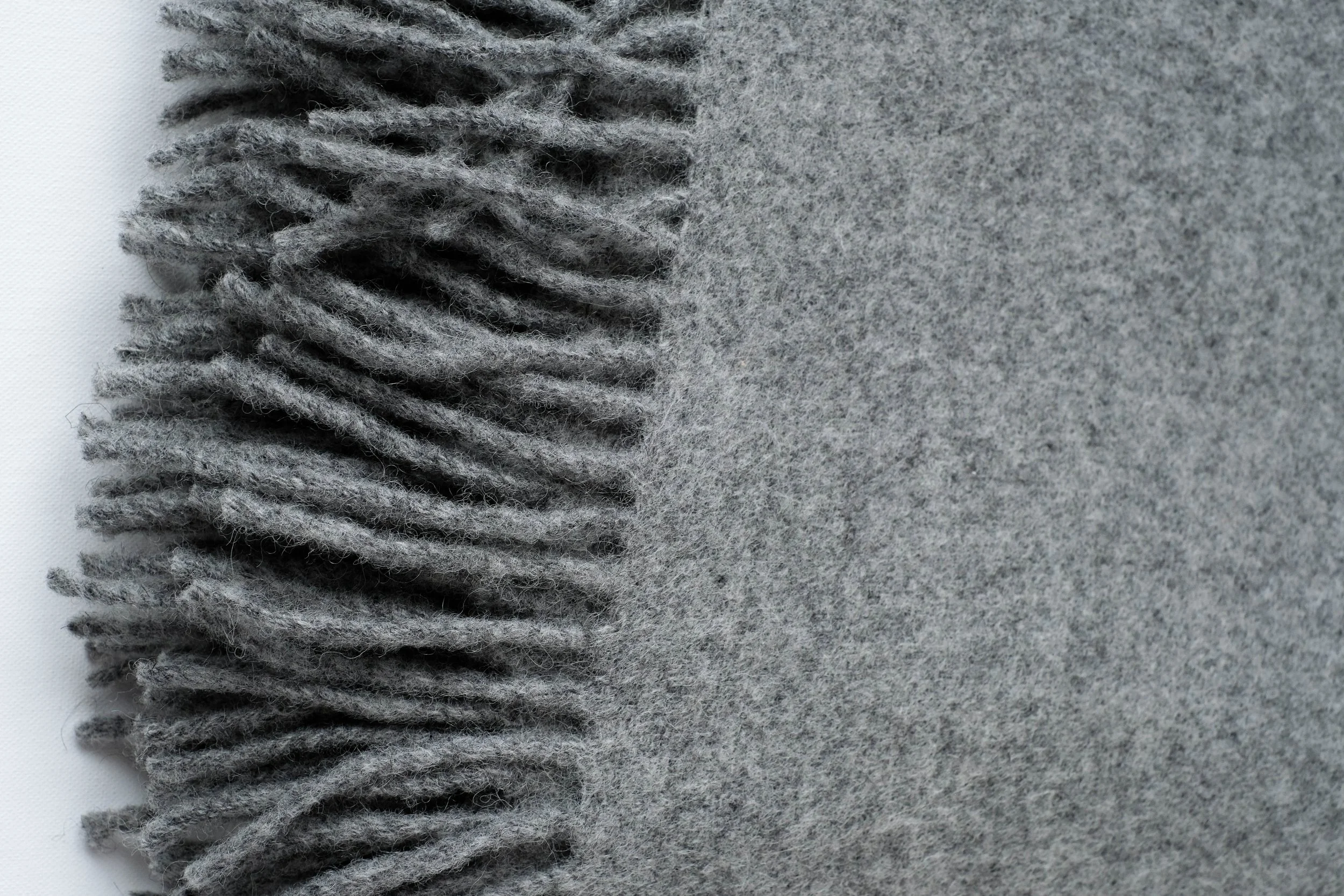 Dark Grey Wool Throw — circa