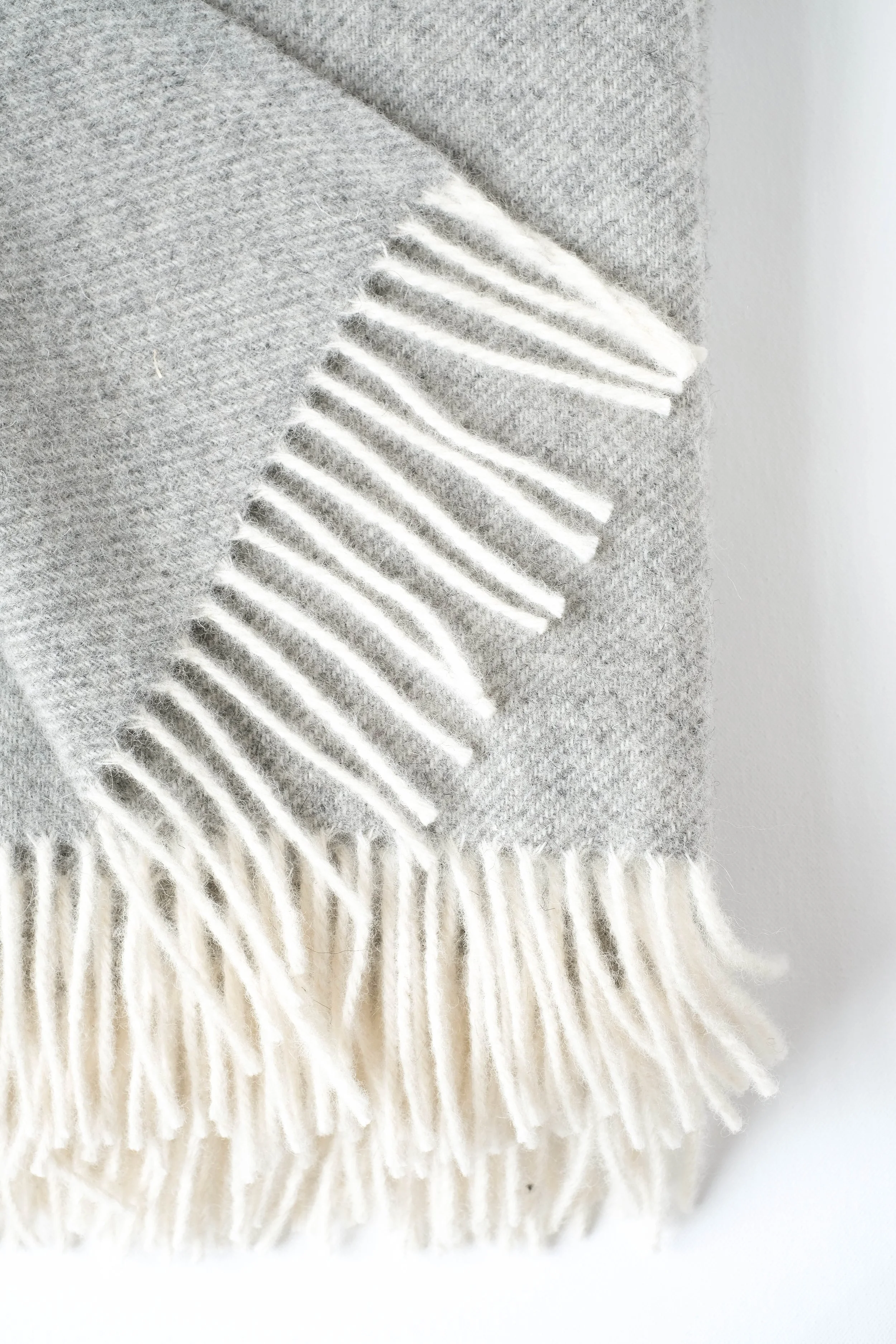 Grey Check Throw — circa