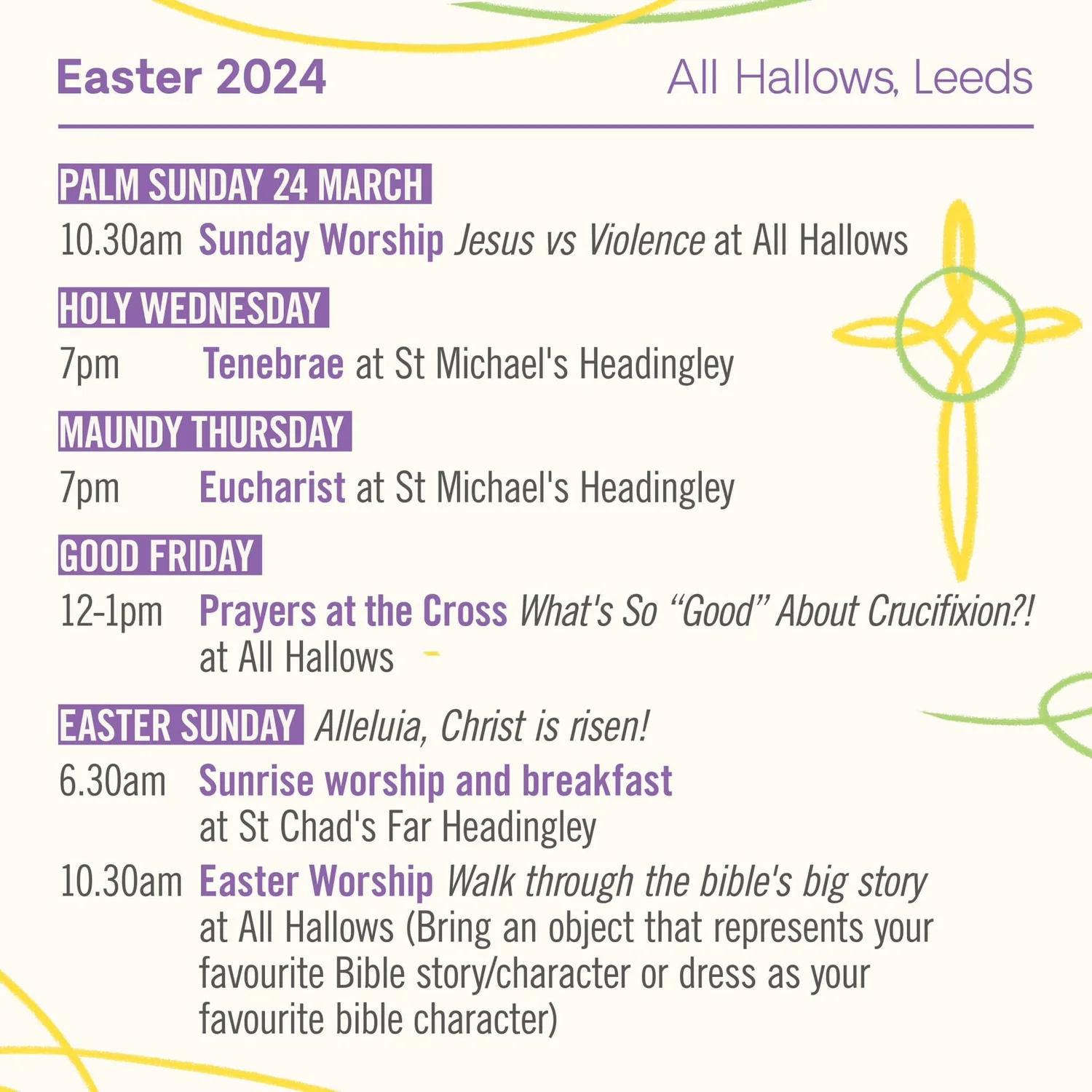 Holy Week and Easter 2024 — All Hallows Leeds