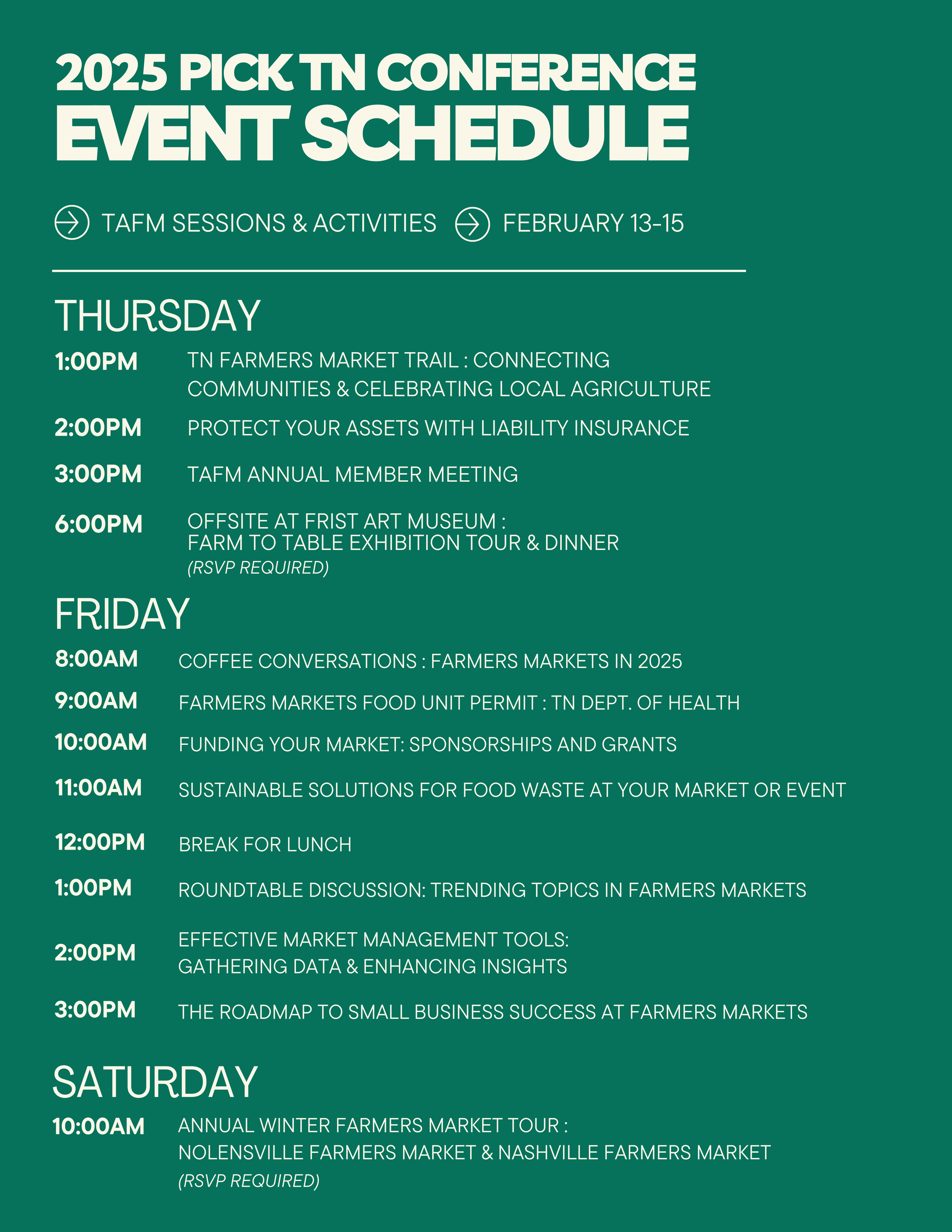 TAFM @ 2025 Pick TN Conference — Tennessee Association of Farmers Markets