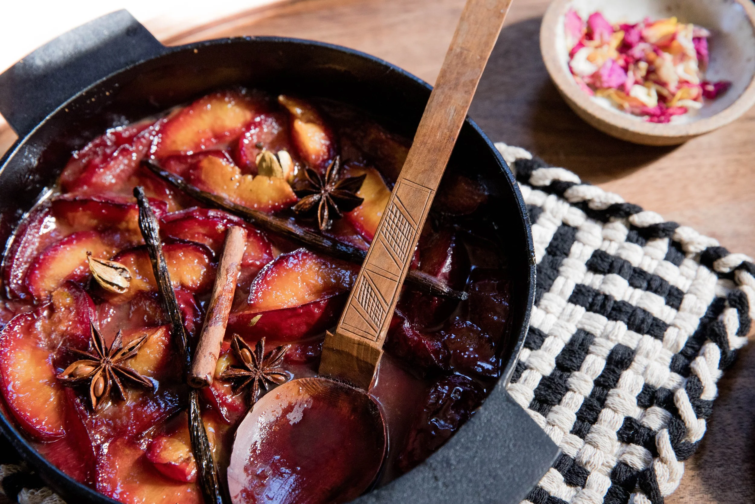 Breakfast Millet with Roasted Star of Anise Plum Compote — Amalgam Kitchen