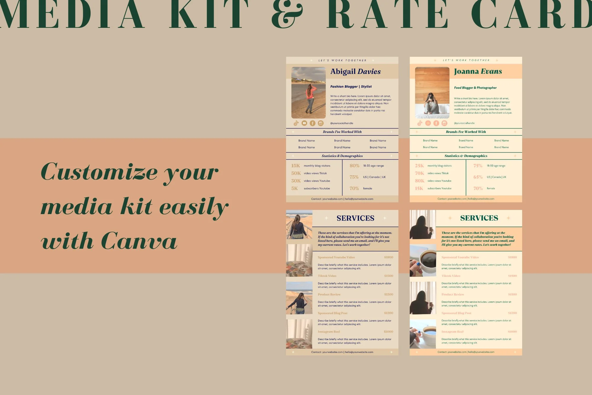 Canva Media Kit & Rate Card Template | Editorial — Soulful Girls Studio