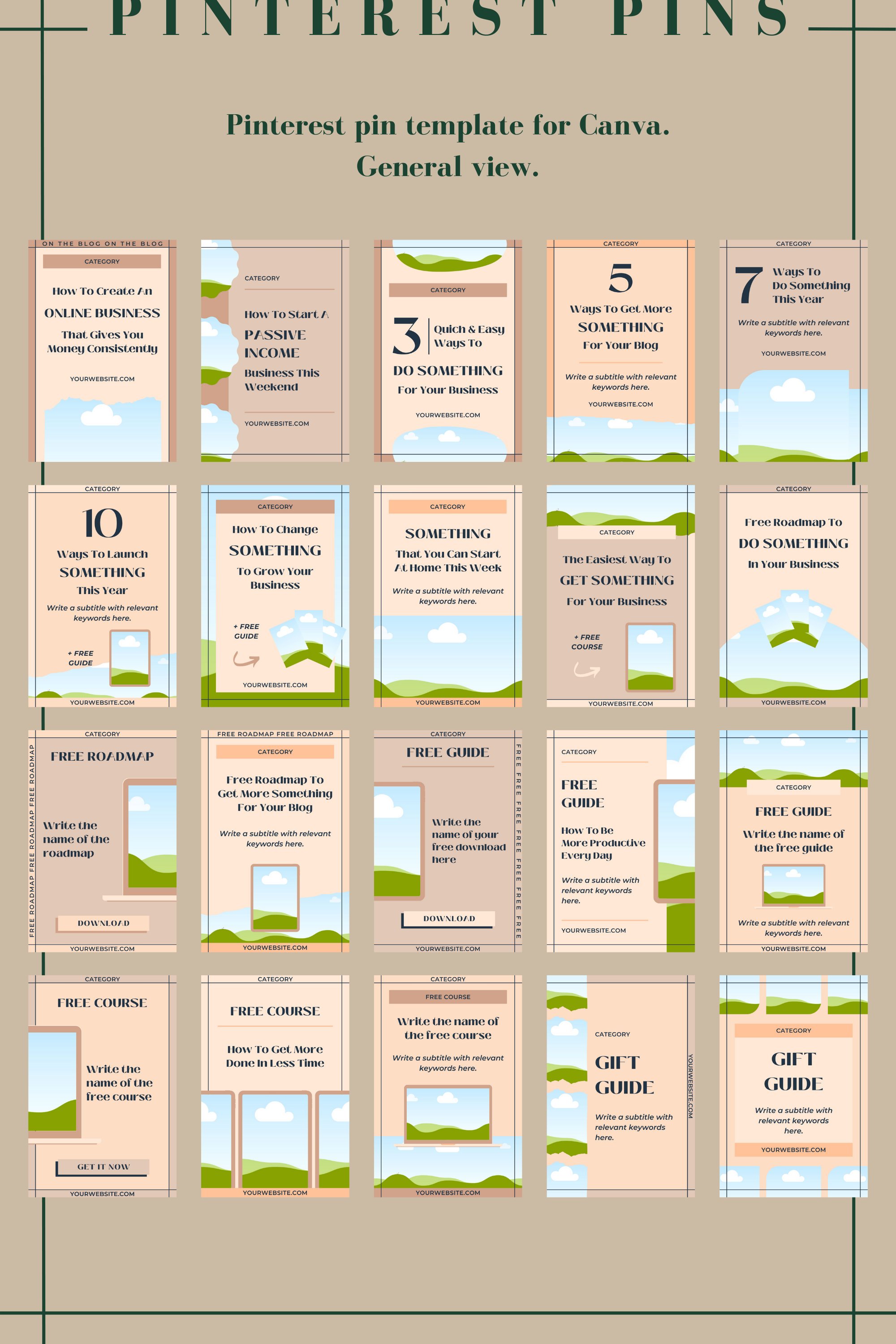 Canva Pinterest Pin Template | Ashley — Soulful Girls Studio