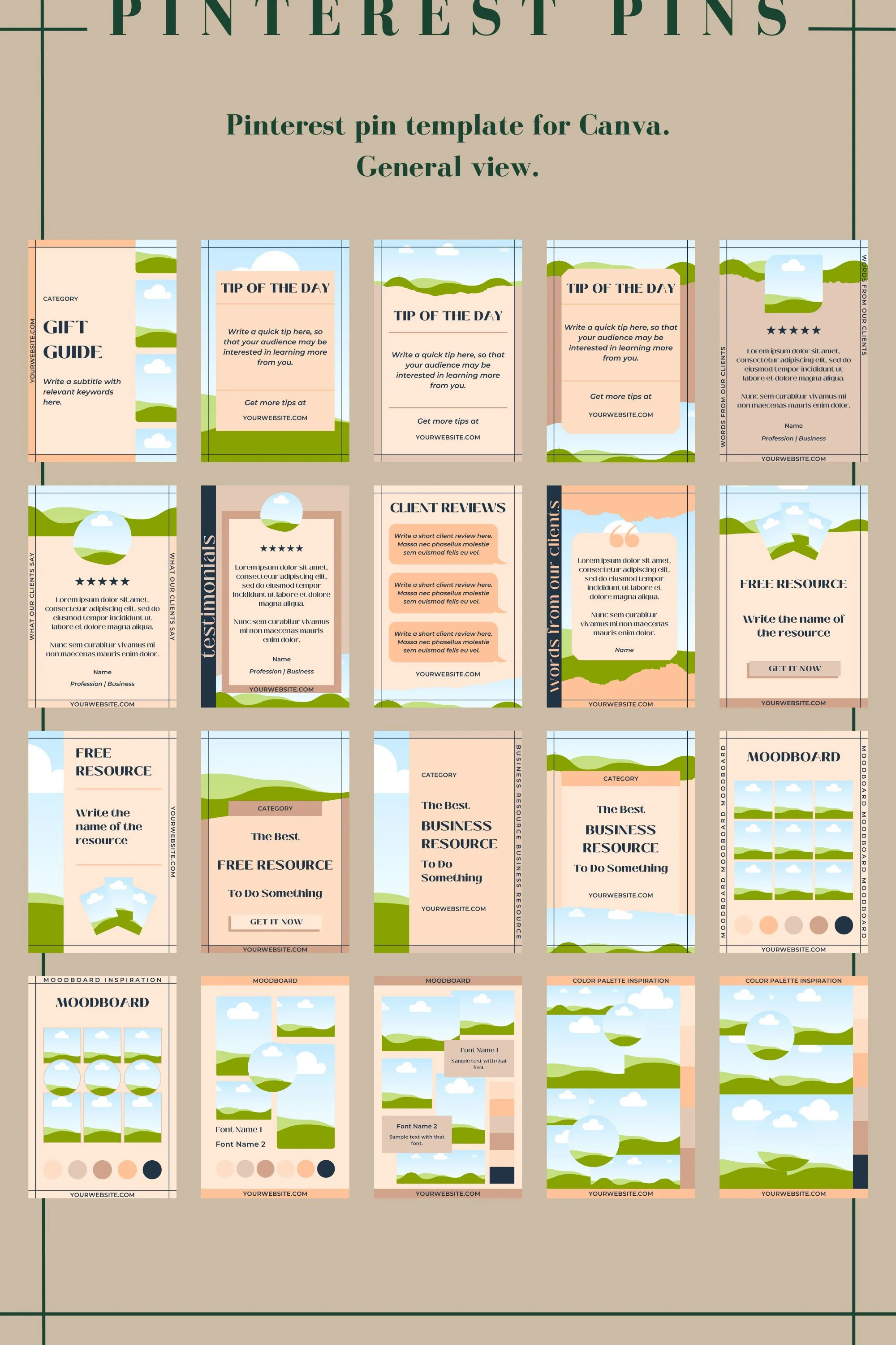 Canva Pinterest Pin Template | Ashley — Soulful Girls Studio