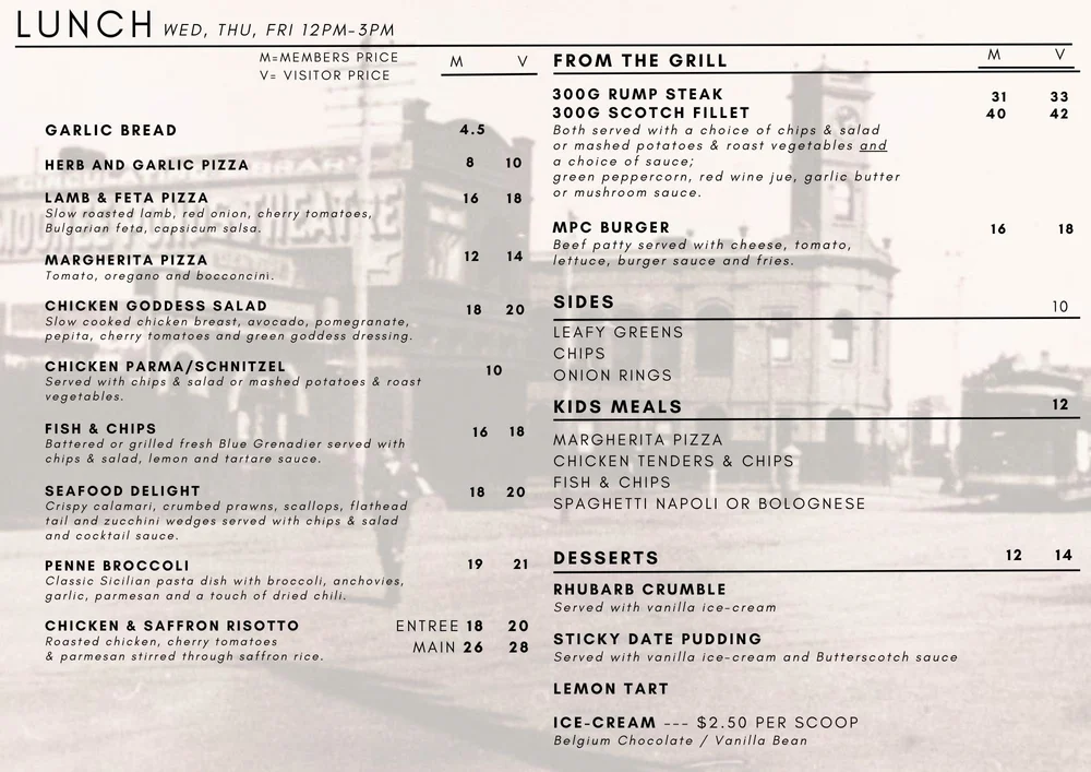 Dining — The Moonee Ponds Club