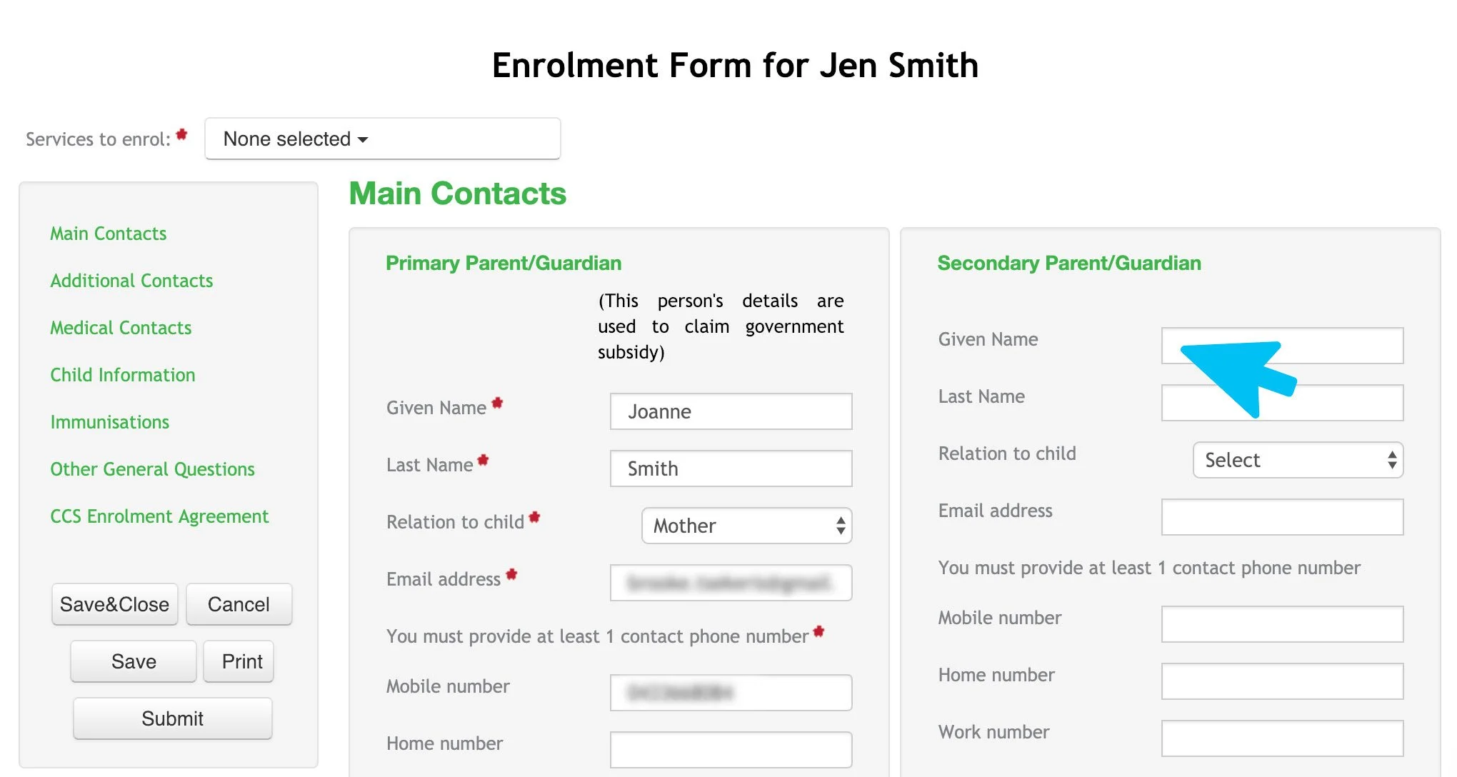 My Family Lounge - Update Your Enrolment Form — Northwest Community ...