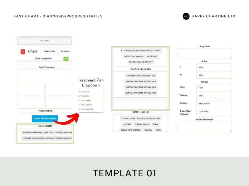 Diagnosis/Progress Notes Templates