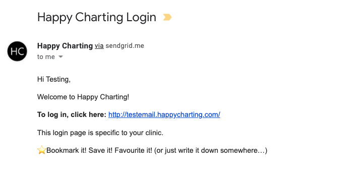 Login — Happy Charting