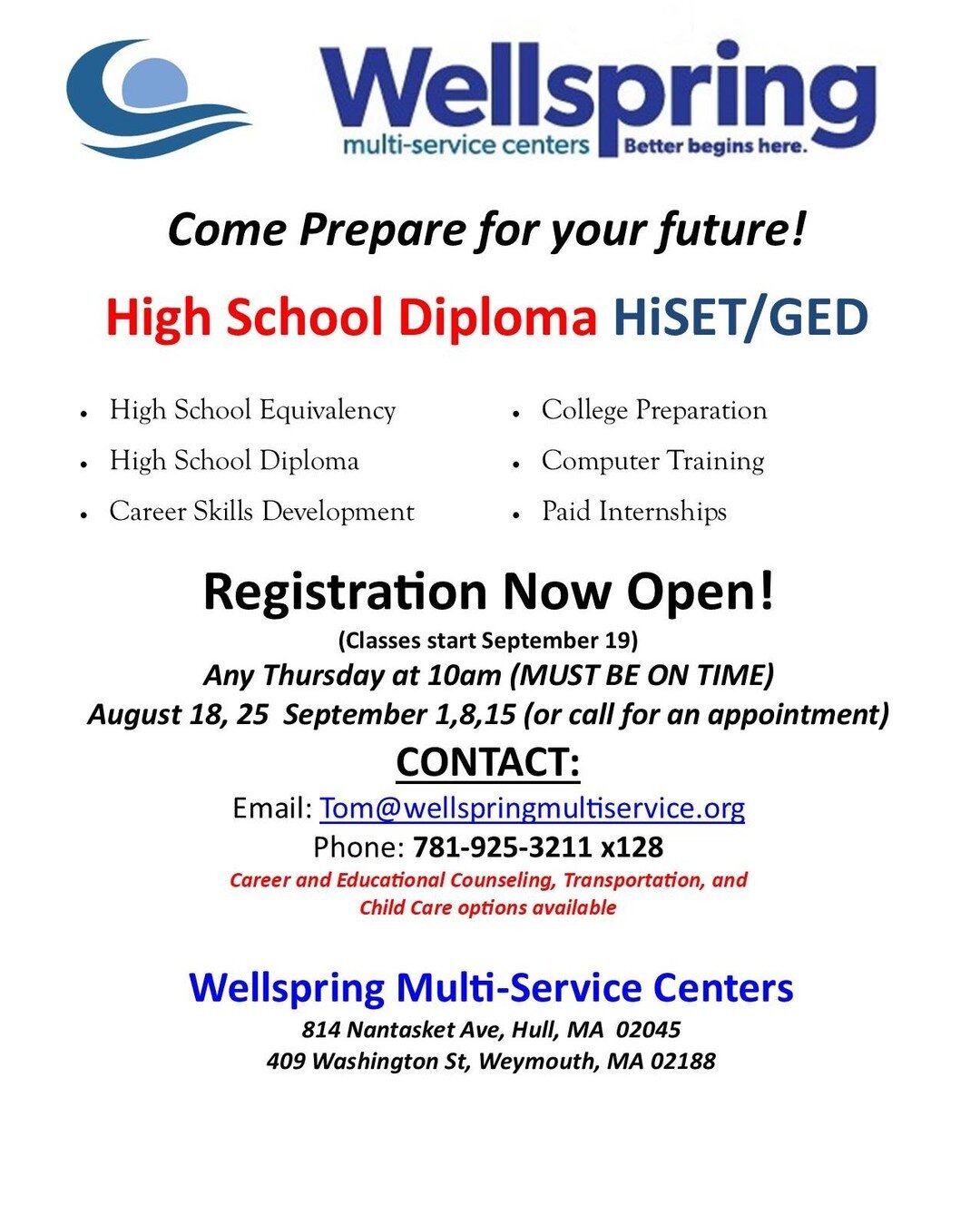 Wellspring Multi-Service Centers | Better Begins Here.