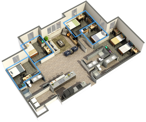 Floor Plans — Millennial Towers Student Housing