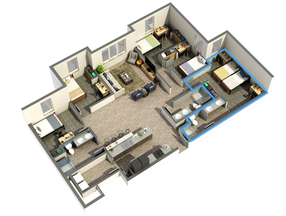 Floor Plans — Millennial Towers Student Housing