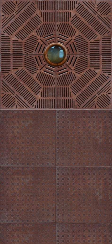 Metal Portal Vinyl Door Wrap