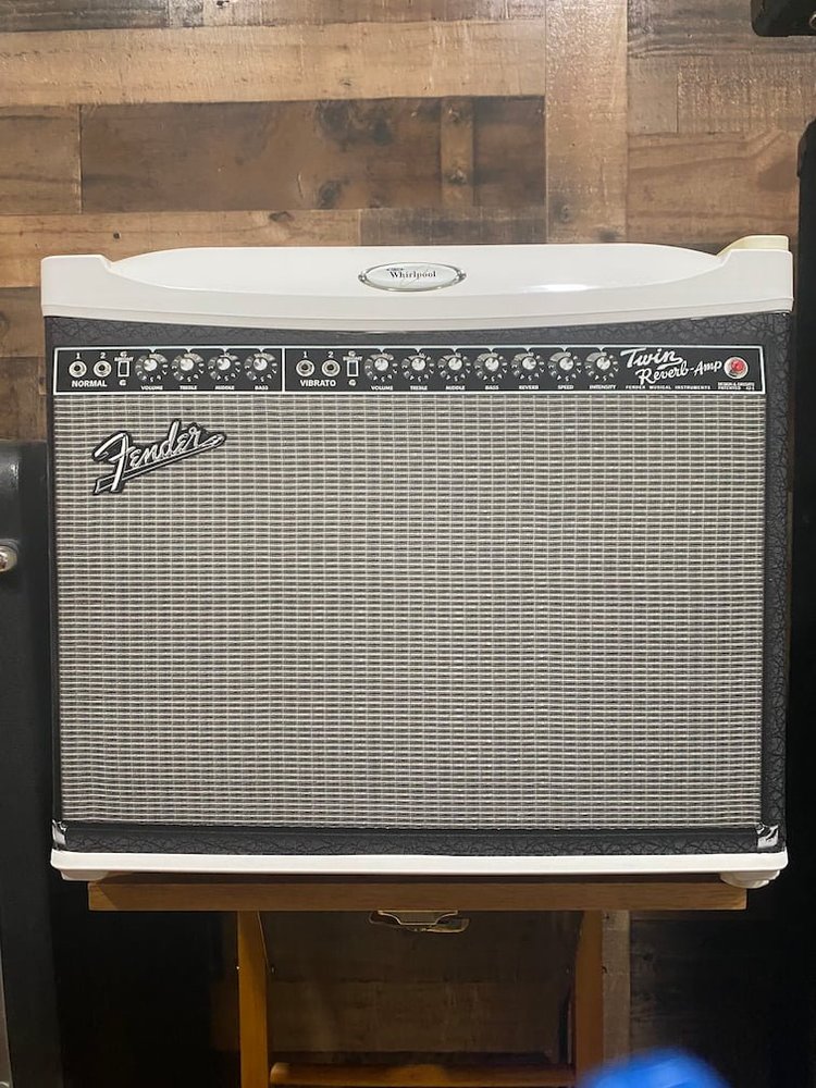 Fender Amplifier Mini Fridge Wrap