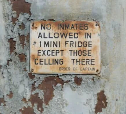 "No Inmates" Jail Cell Mini Fridge Wrap