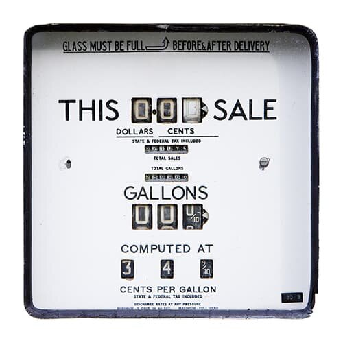 Vintage Gas pump Gauge Custom Printed Sticker #6612 — RM wraps LLC
