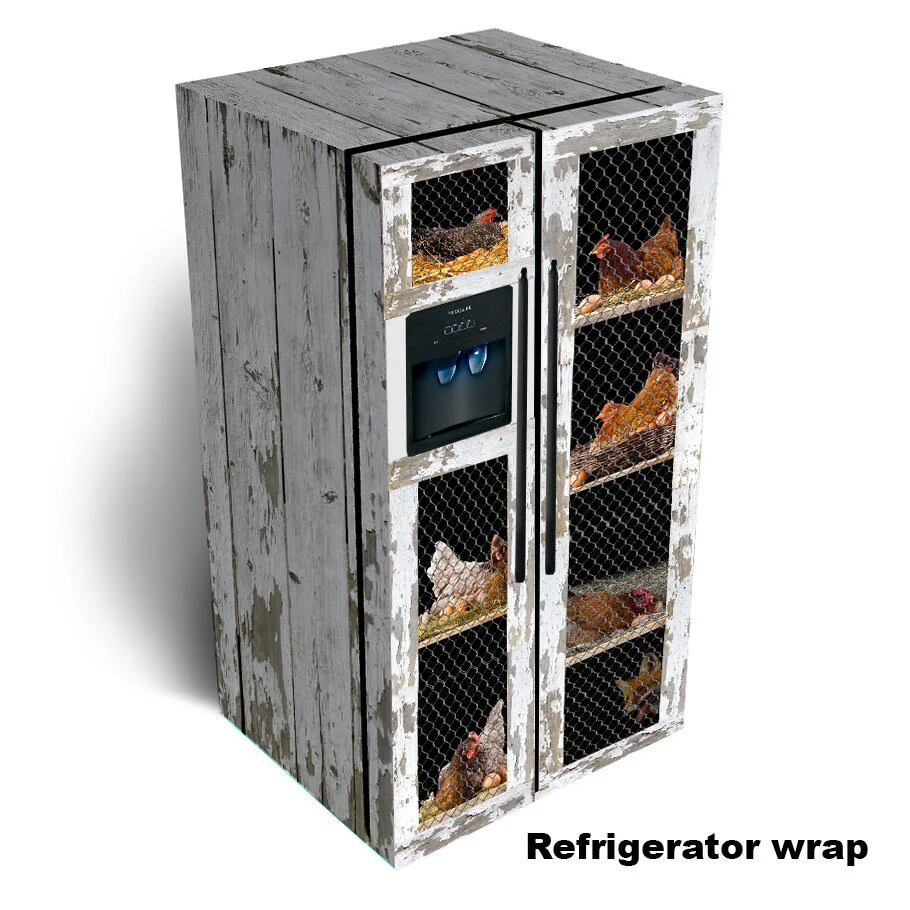 Chicken Coop Rustic Refrigerator Wrap — RM wraps LLC