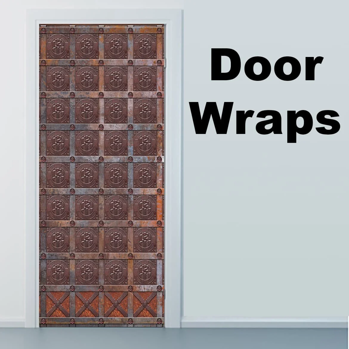 Metal/Rust/Steampunk Door Wraps — Rm wraps makes custom printed wraps ...