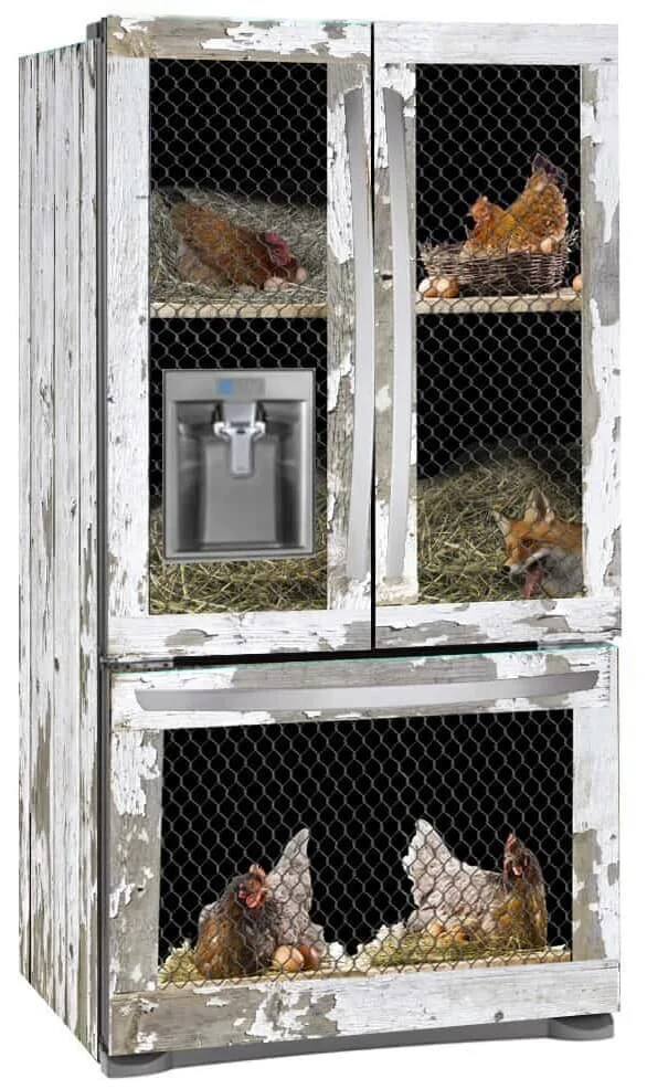 Refrigerator custom printed vinyl Wrap Product Info