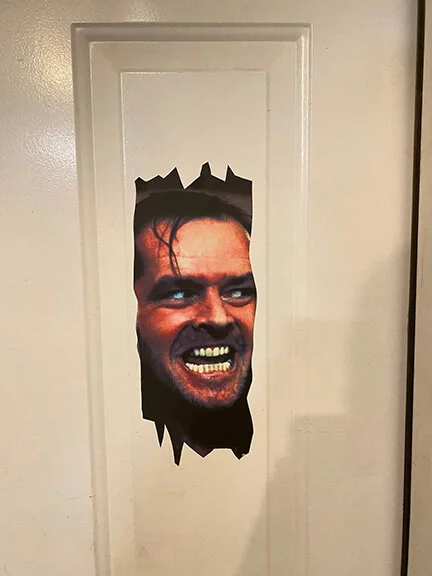 The Shining Jack Nicholson Here's Johnny Scene sticker