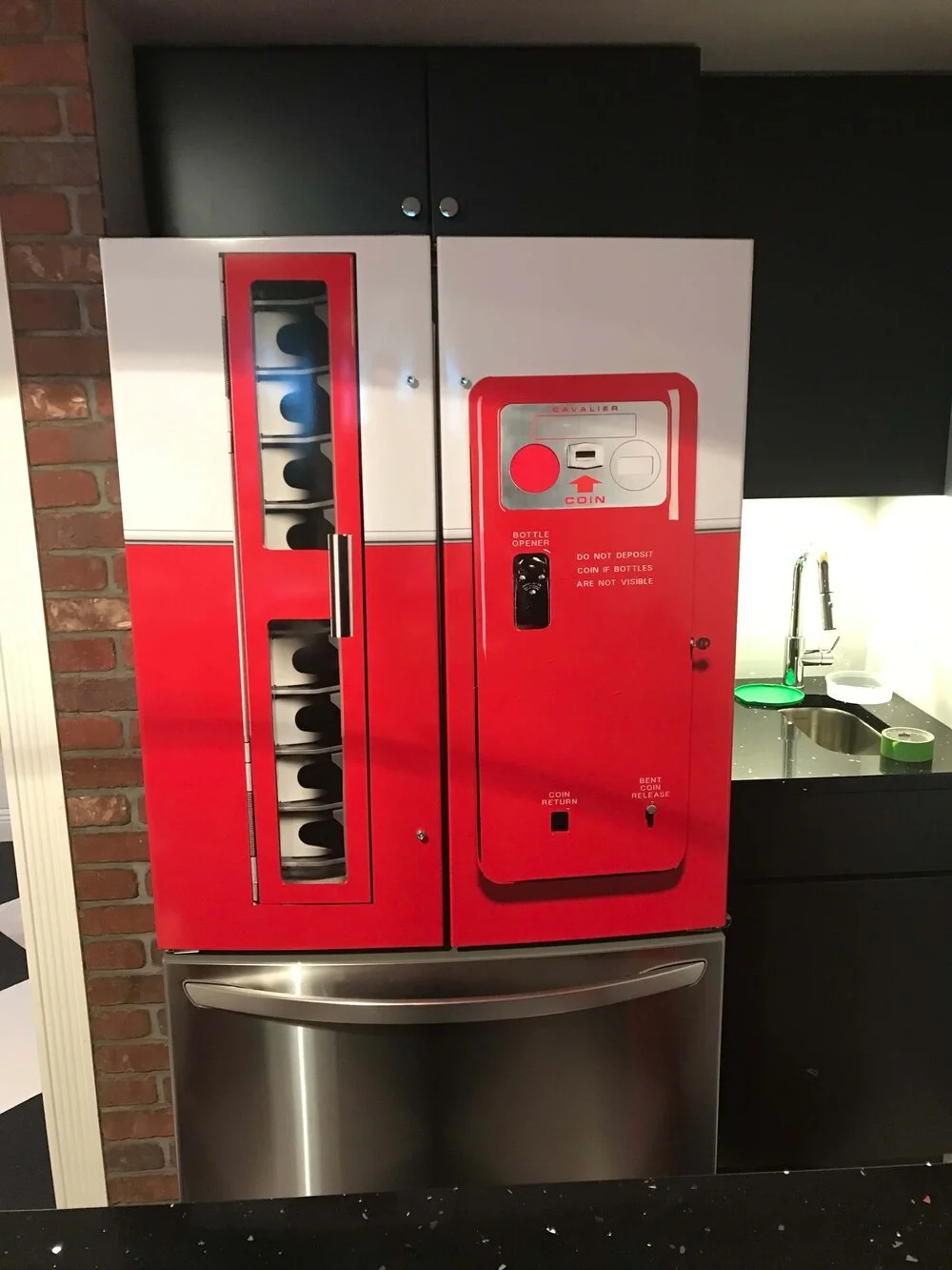 Red & White Retro Vending Machine Refrigerator Wrap — RM wraps LLC