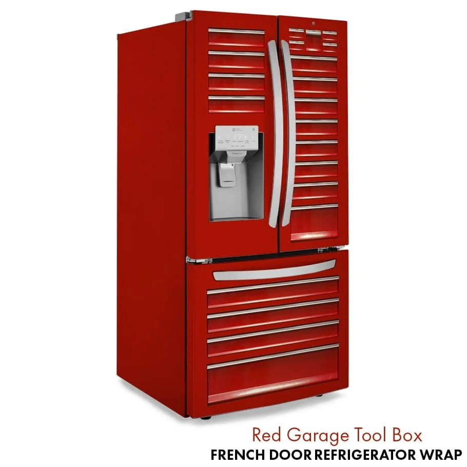 Red Tool Box Refrigerator Wrap — RM wraps LLC