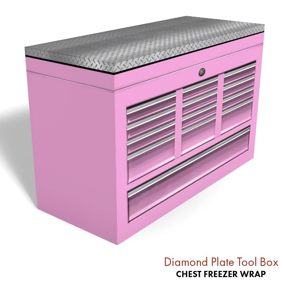 Diamond Plate Tool Box Chest Freezer Wrap — RM wraps LLC