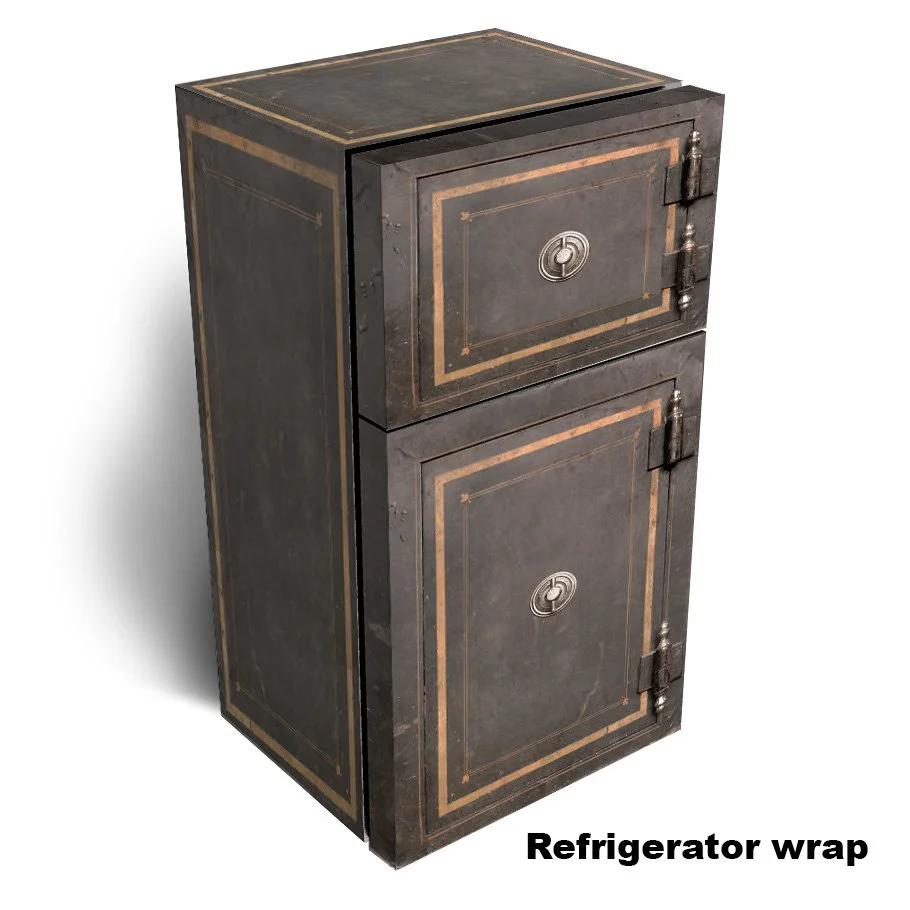 Vintage Safe Refrigerator Wrap — RM wraps LLC