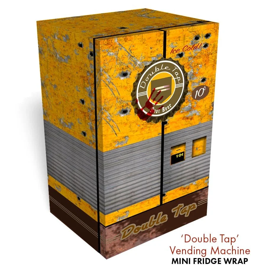 Nuka Cola Vending Machine Mini Fridge Wrap