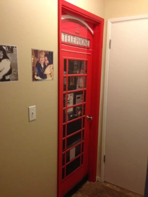 Red British Telephone Booth Door Wrap — RM wraps LLC
