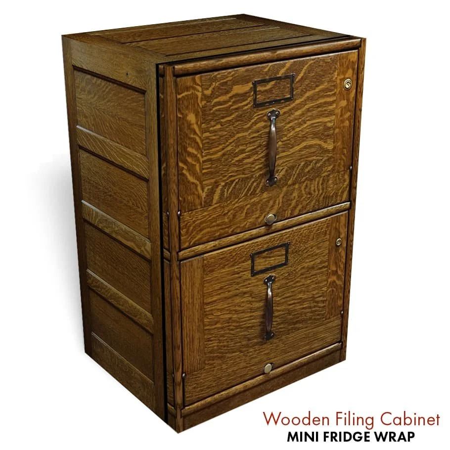 Vintage Chest Mini Fridge Wrap