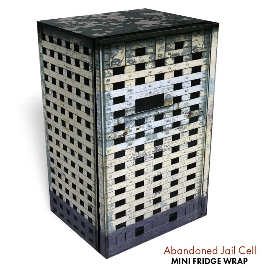 Jail Cell Bar Door Mini Fridge Wrap — RM wraps LLC