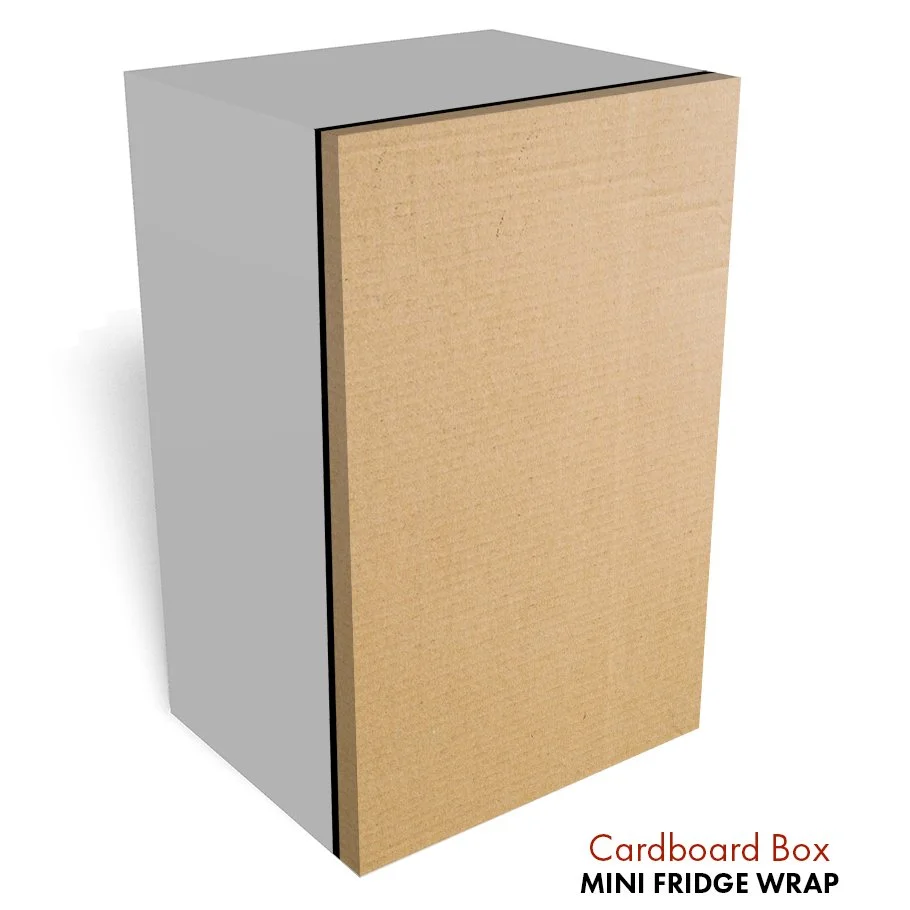 Cardboard Box Mini Fridge Wrap