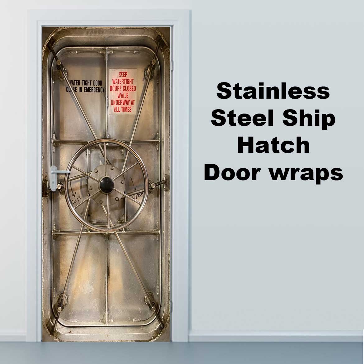 Medieval Door Rustic Metal Strips Door Wrap — RM wraps LLC