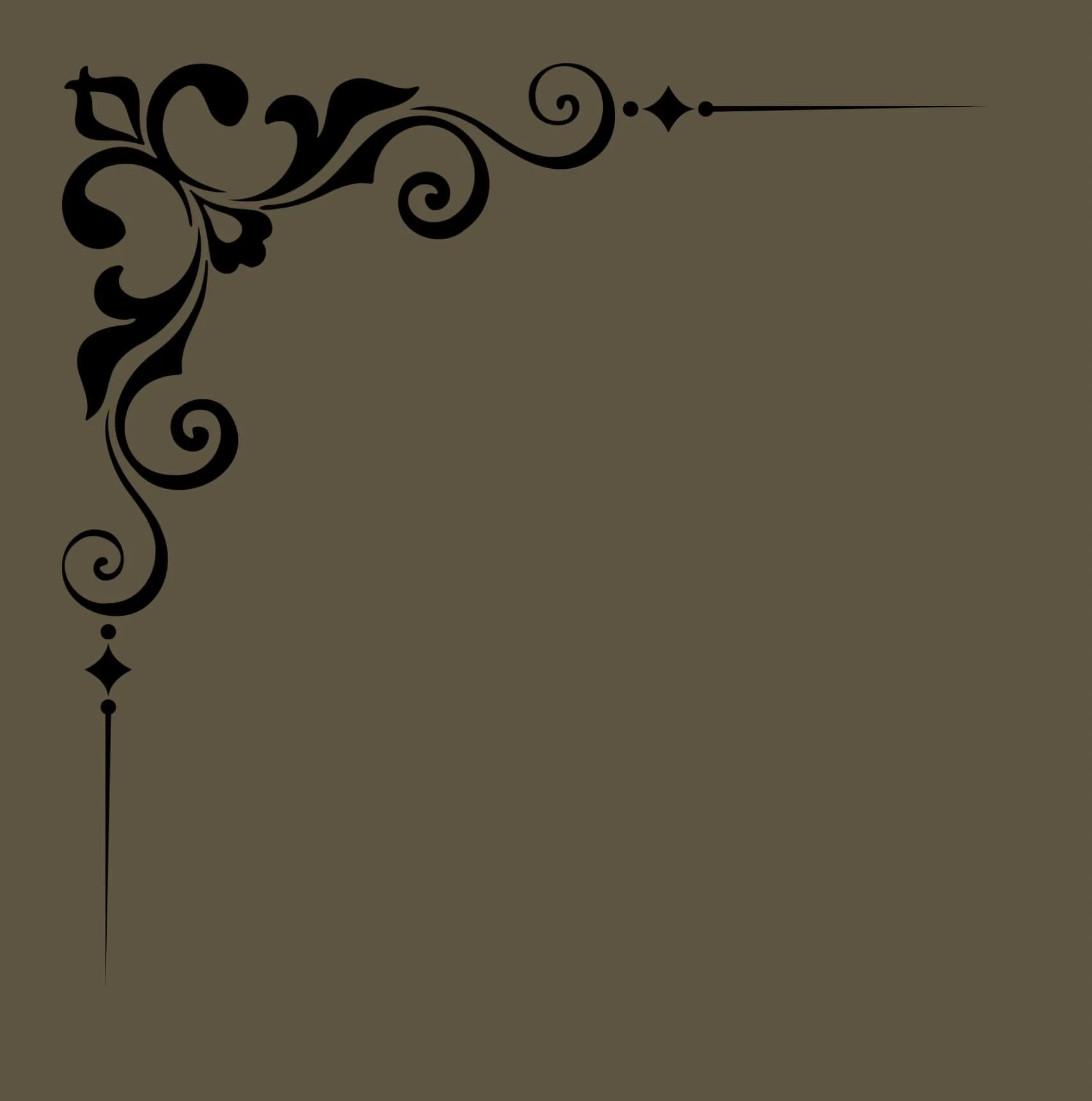 Brown Corner Swirl Designs