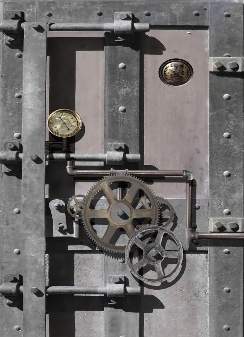 Steampunk Custom Printed Refrigerator Wrap