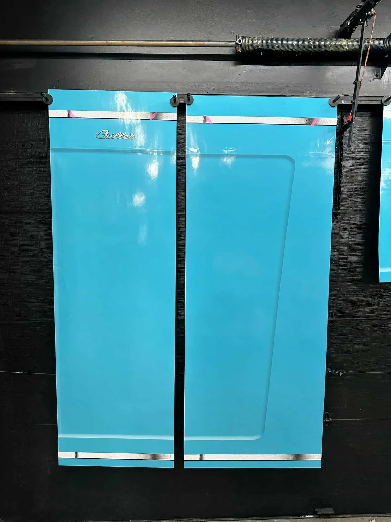 Ice Blue Retro Chiller Refrigerator Wrap — RM wraps LLC